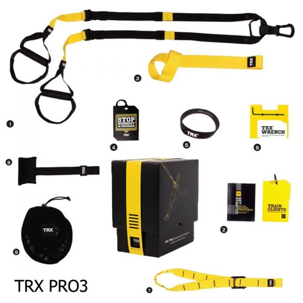 เชือกออกกำลังกาย TRX Pro : P3 Suspension Training Kit Free DVD
